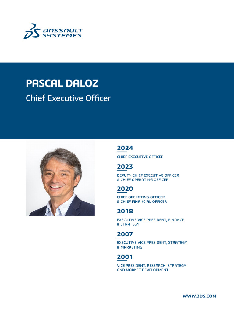 Pascal Daloz: Leadership at Dassault Systèmes | PDF | Chief Executive ...