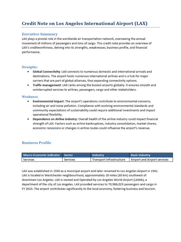 LAX Credit Note | PDF | Los Angeles International Airport | Airport