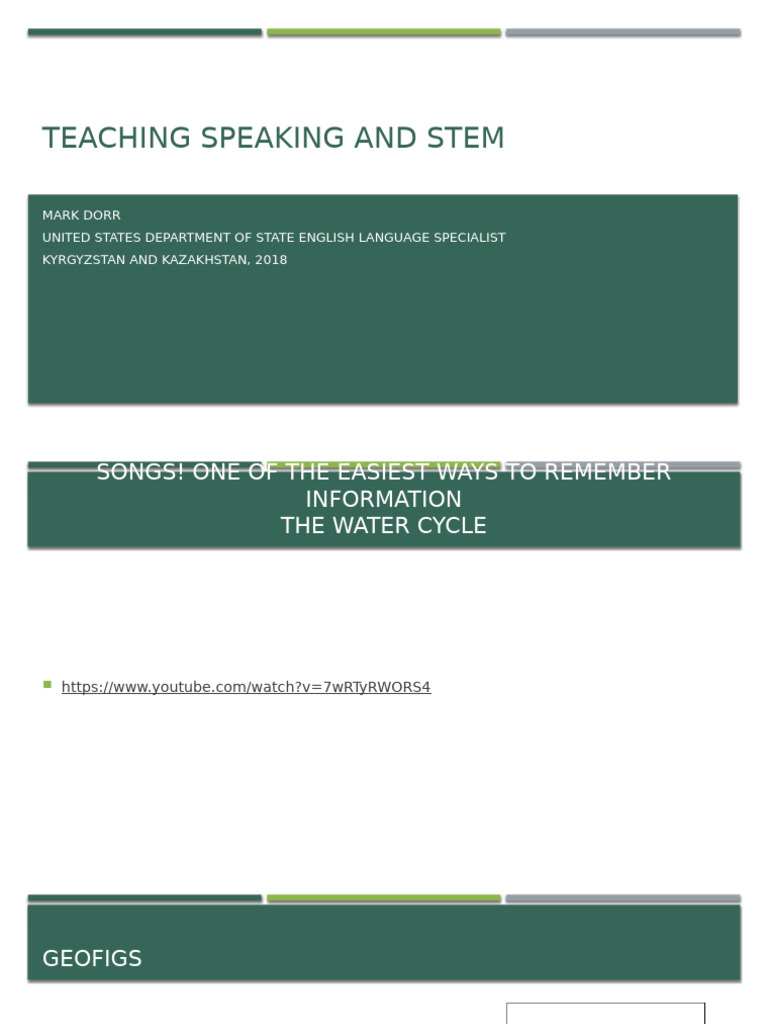 Web Teaching Speaking and Stem 6 | PDF