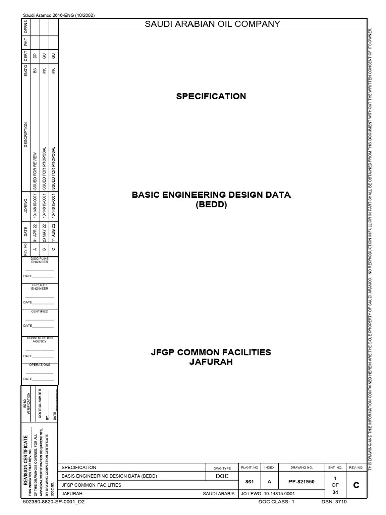 P821950001PC_BASIC ENGINEERING DESIGN DATA (BEDD) | PDF | Nature ...