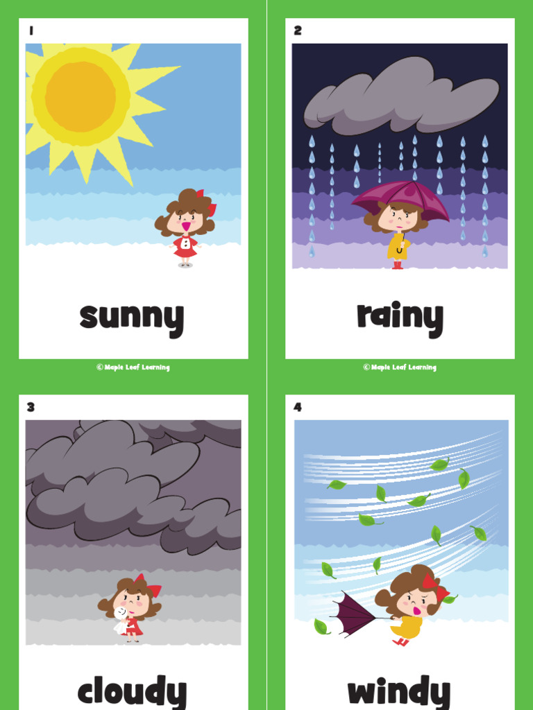 Hows The Weather Song Flashcards | PDF