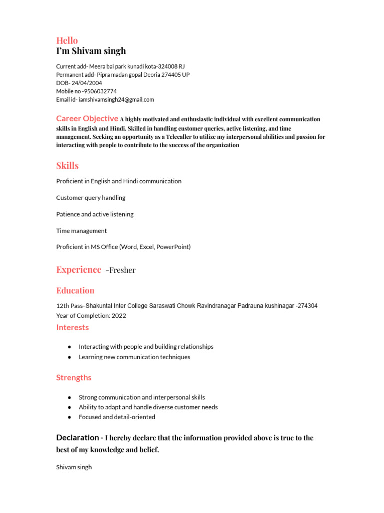 Resume (1) | PDF