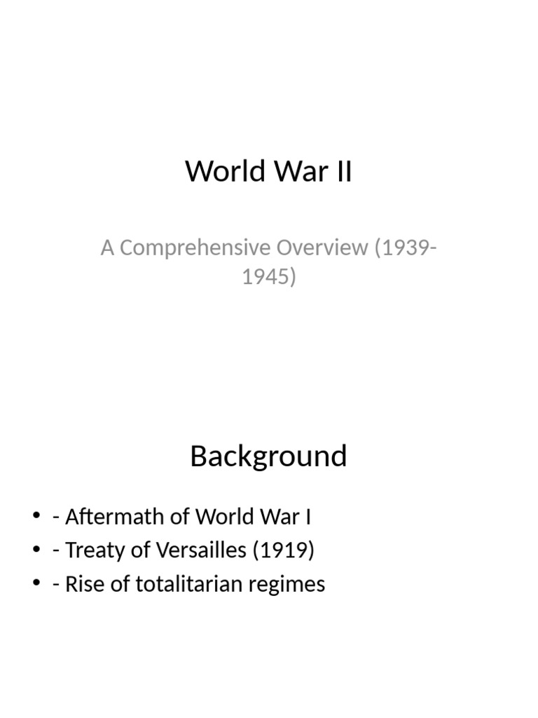 WWII Presentation 15 Slides | PDF
