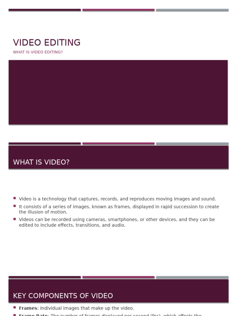 Video Editing | PDF | Video | Frame Rate
