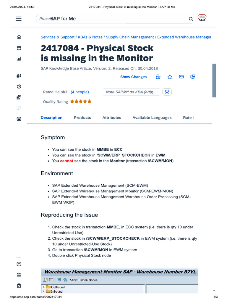 Physical Stock Is Missing in The Monitor | PDF