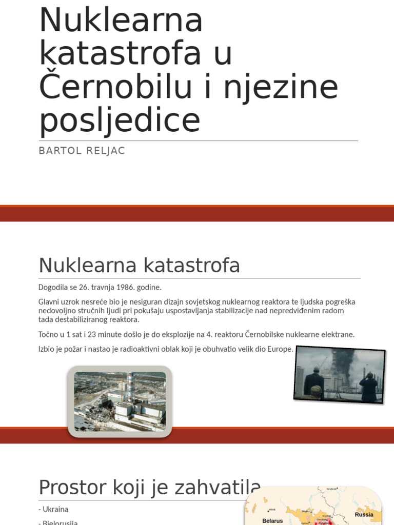 Nuklearna Katastrofa I Njezine Posljedice Černobila | PDF