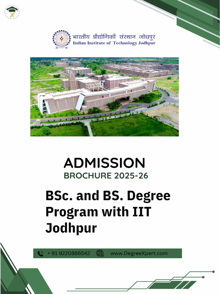 IIT Jodhpur ADMISSION BROCHURE 2025-26 | PDF