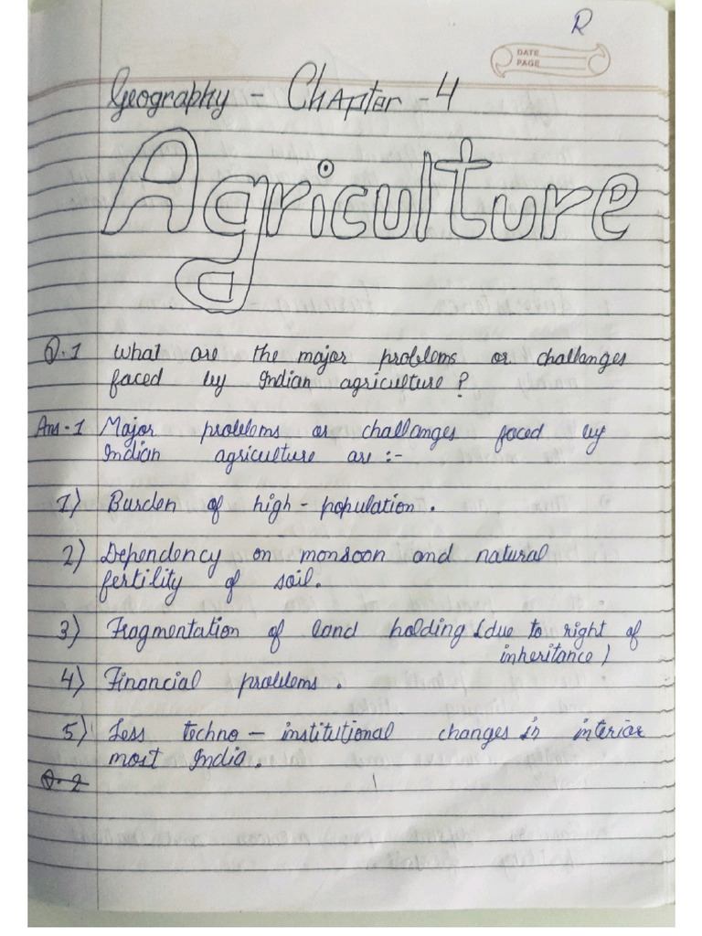 CH 4 Agriculture | PDF