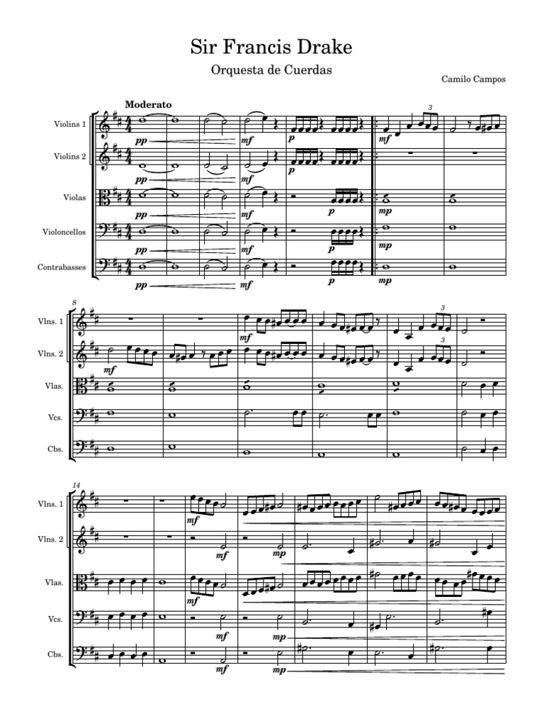Quinteto de Cuerdas Partitura General | PDF