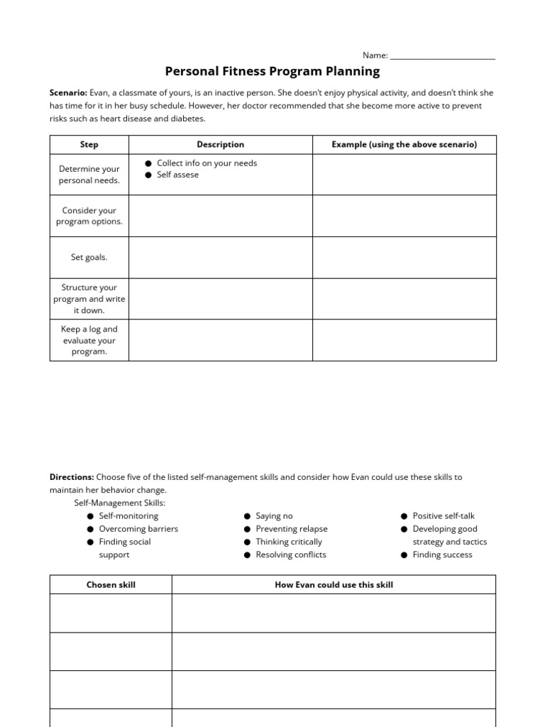 1 - Personal Fitness Program Planning | PDF