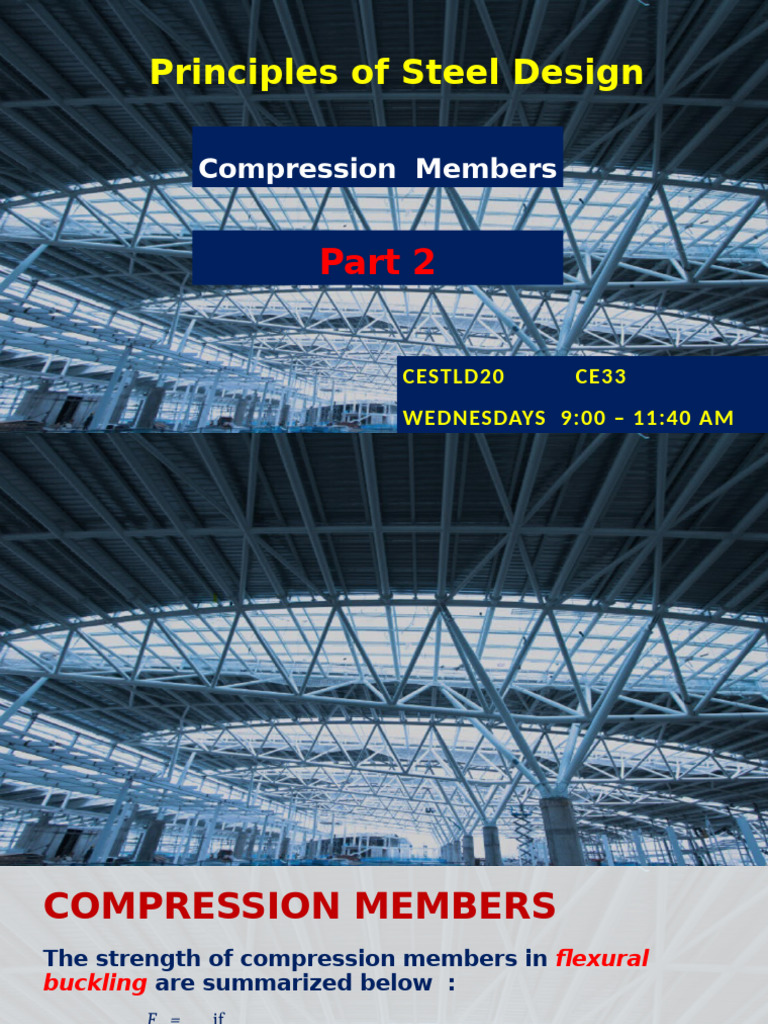PSD CompressionMembers P2 | PDF | Buckling | Building Engineering