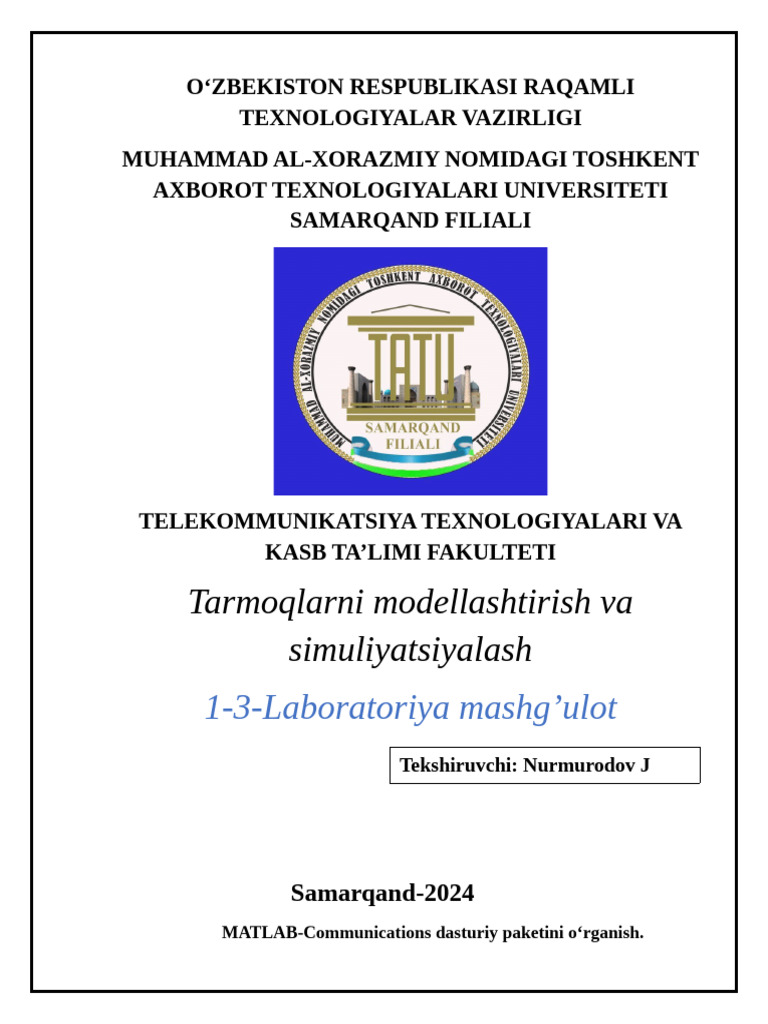 1 3 Laboratoriya - Ish | PDF