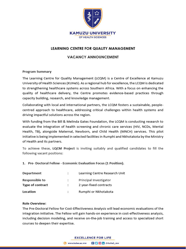 LCQM ADVERTS December 2025 01 08SK - WM - KM - 2025 01 08 3 1 | PDF | Econometrics | Evaluation