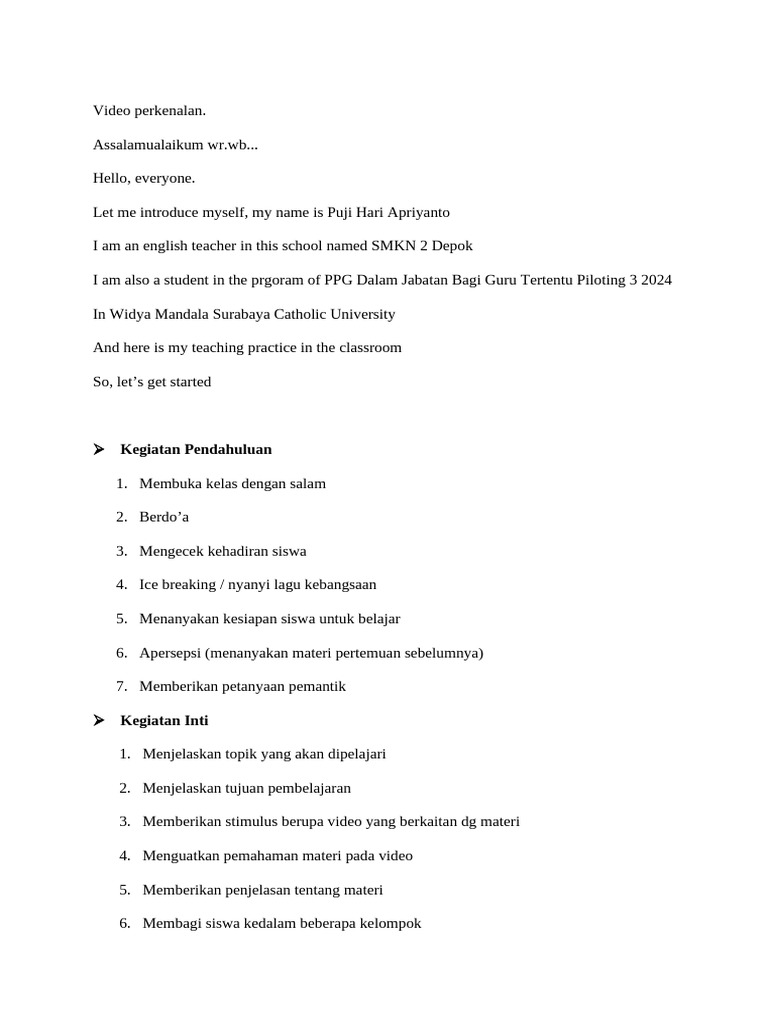 Alur Pembelajaran PPG PUJI | PDF