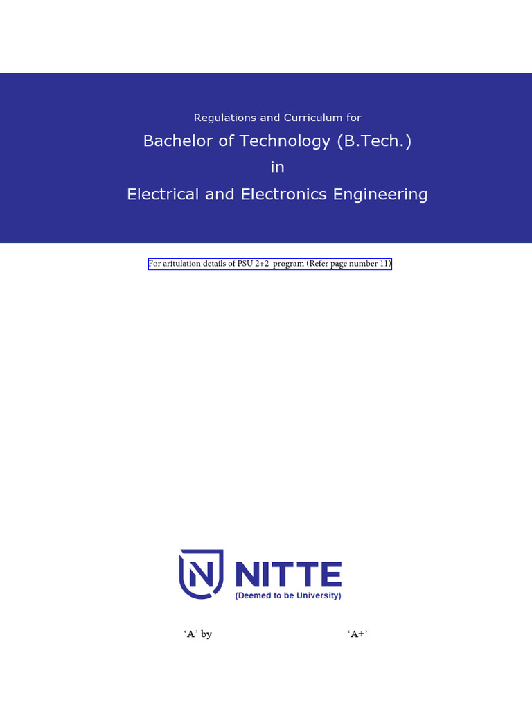 B.tech. EEE Regulations 2023 | PDF | Academic Degree | Course Credit