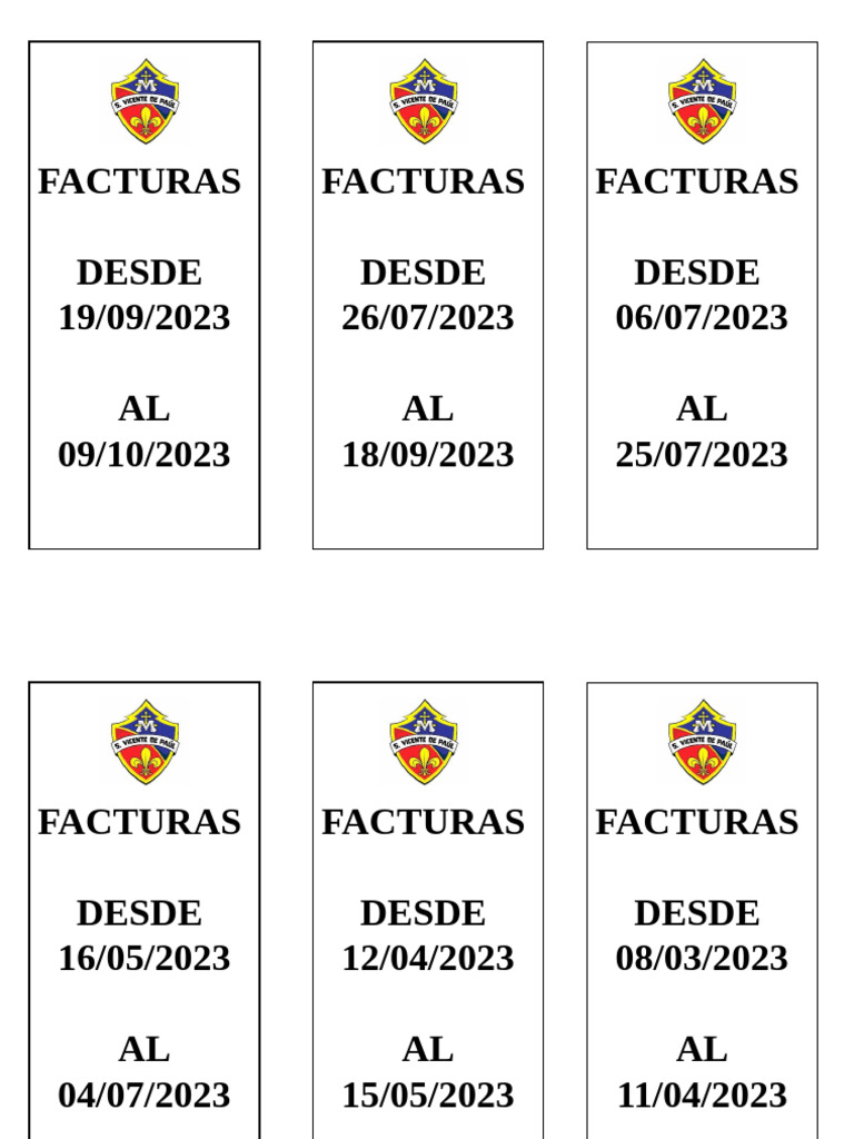 Etiquetas de Facturas | PDF