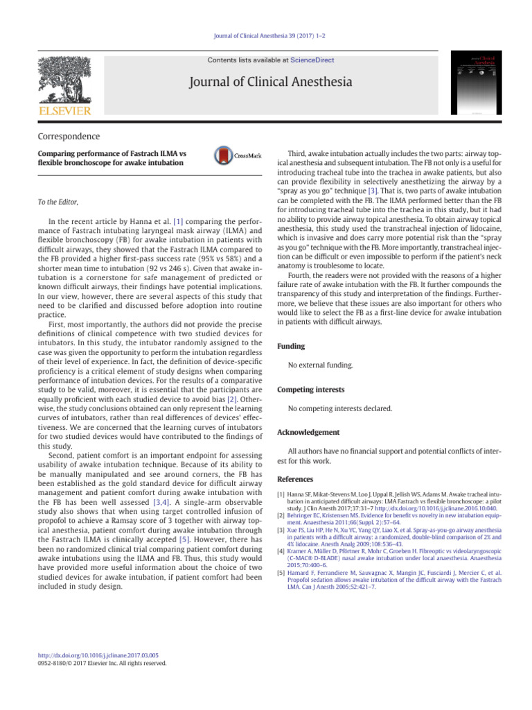 Comparing Performance of Fastrach ILMA Vs Flexible B - 2017 - Journal ...