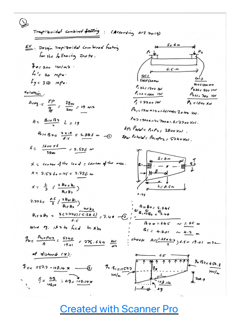 3A Trapizoidal Combined Footings | PDF
