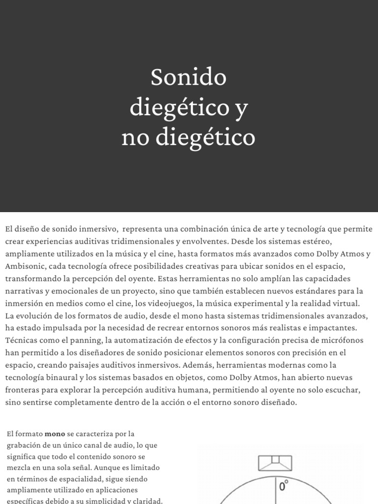 Sonido Diegético y No Diegético en Audio | PDF | Micrófono | Altoparlante
