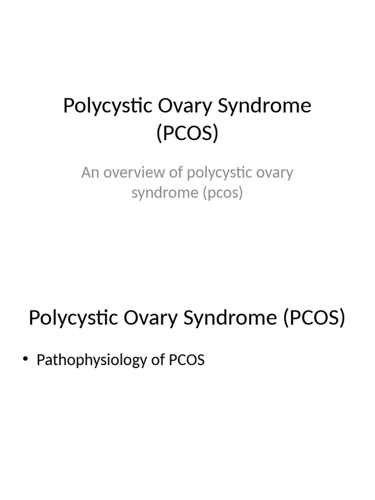 Polycystic Ovary Syndrome (PCOS) | PDF