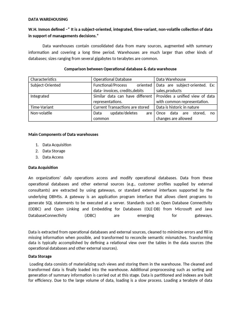 adbms-unit5 (1) | PDF | Data Warehouse | Databases