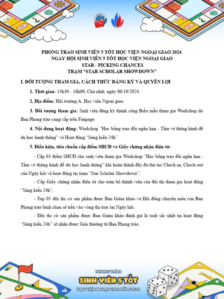 SV5T 2024 Package Trạm Star Scholar Showdown | PDF