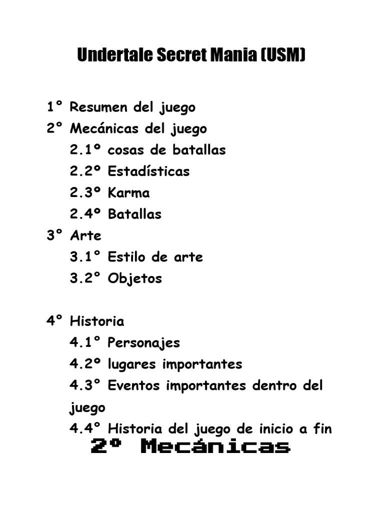 Undertale Secret Mania (USM) | PDF