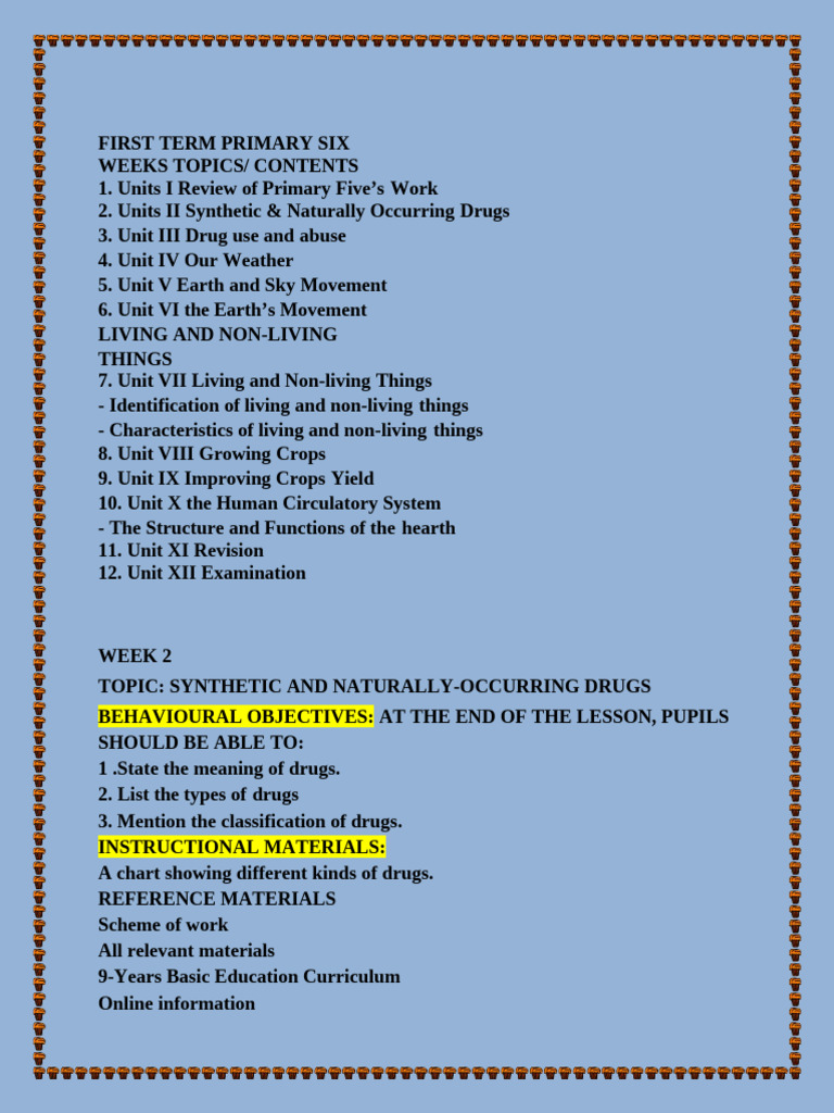 Pry 6 Basic Sci Ist Term | PDF | Circulatory System | Heart