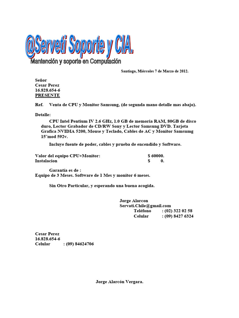 Coti_201111011_Reparacion_Jorge Aguirre | PDF