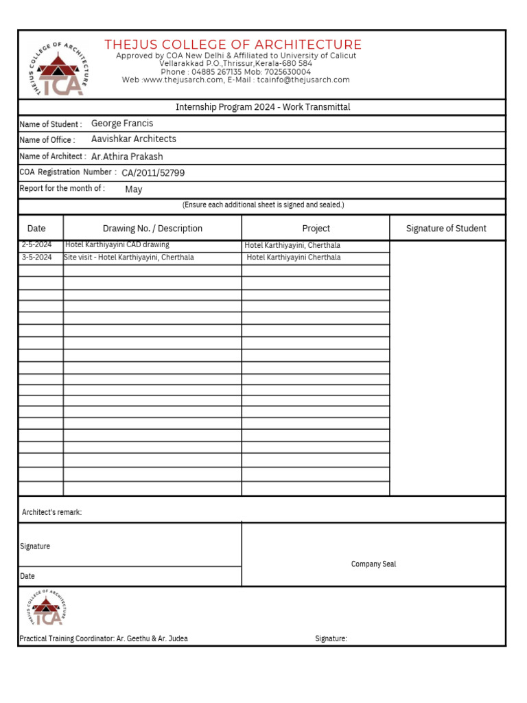 Work Transmittal May PDF | PDF