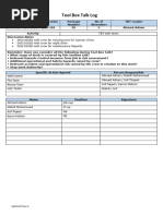 Toolbox Talk Form | PDF