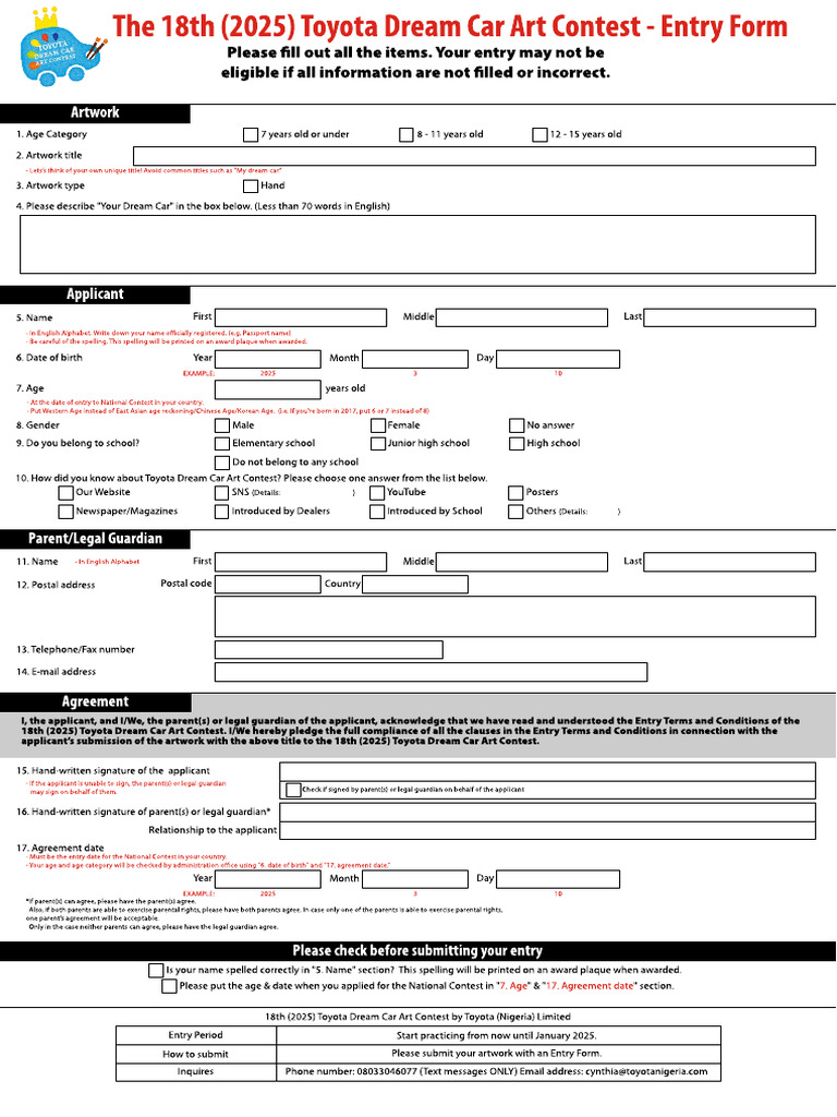 Entry Form | PDF