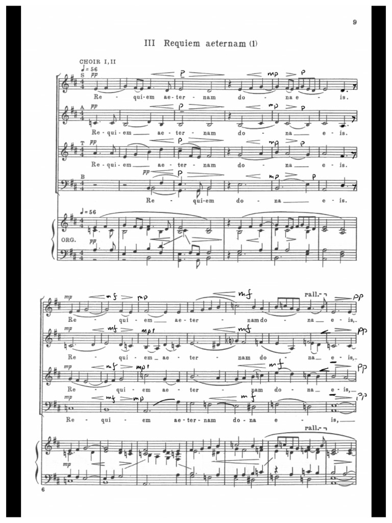 Howells - Requiem, 3. Requiem Aeternam 1 | PDF