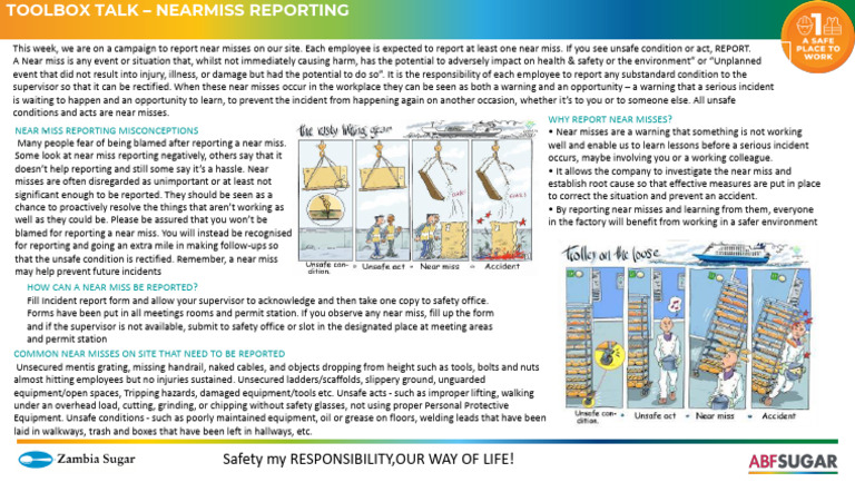 Near Miss Reporting Guidelines 2024 | PDF | Occupational Safety And ...