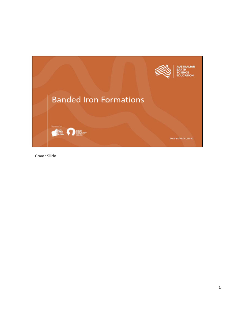 Banded Iron Formations Presentation Notes | PDF | Photosynthesis | Iron