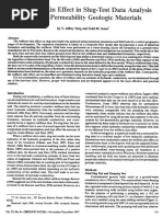 Slug Test | PDF | Groundwater | Earth Sciences