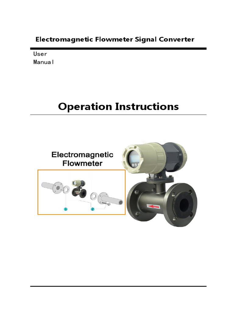 Magnetic Flow Meter User Manual | PDF | Electrical Connector ...