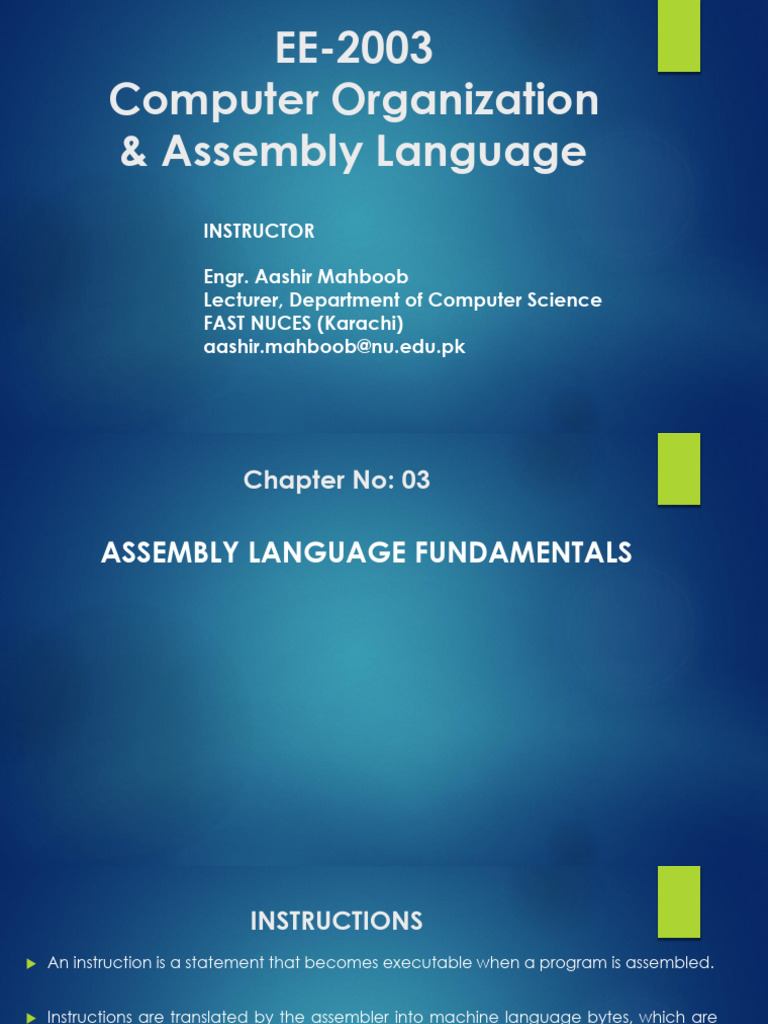 Coal Week 3 Lectures (Lec 7-9) | PDF | Assembly Language | Integer (Computer Science)