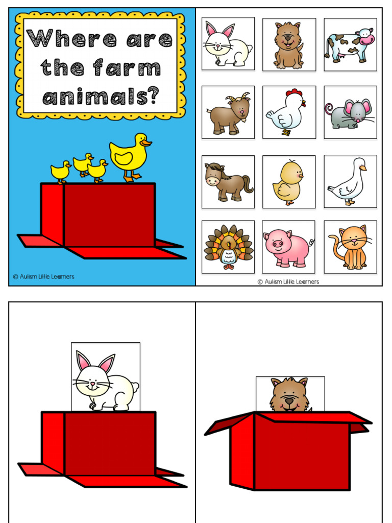 Farm Preposition Interactive Visual Book | PDF | Learning | Human ...