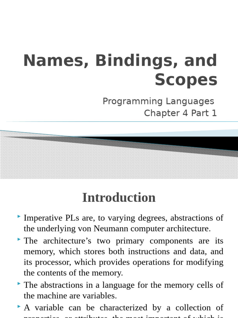 PL Chapter 4 Part 1 | PDF | Reserved Word | Variable (Computer Science)