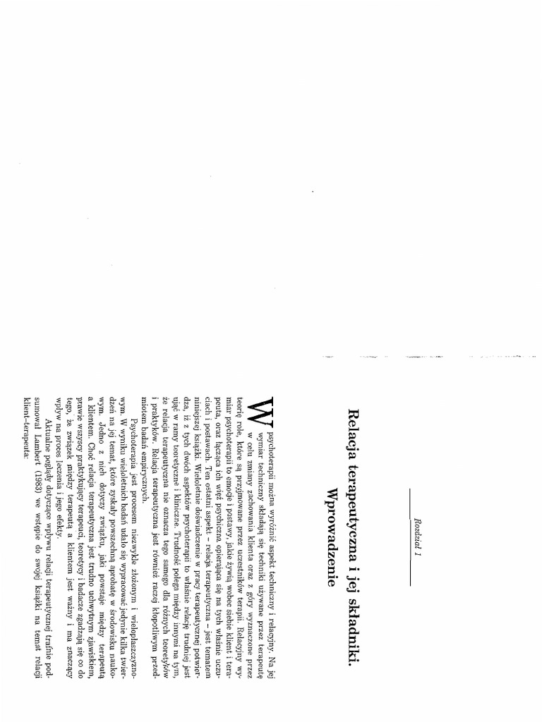 Gelso, Hayes - Relacja Terapeutyczna Str. 15-156 | PDF