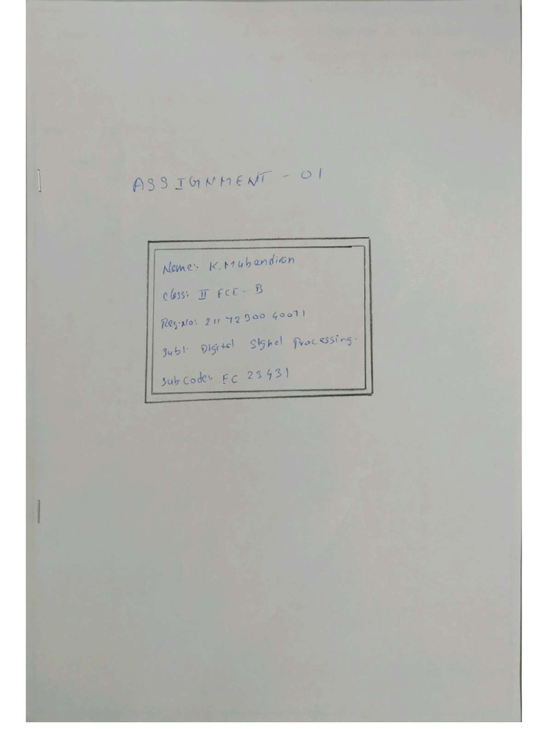 DSP Ass-01 - Compressed | PDF