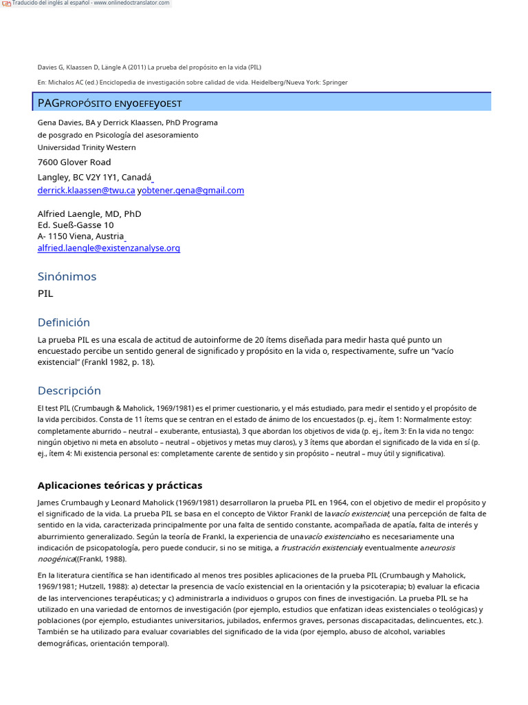 PIL TEST - En.es-1 | PDF | Validez (Estadísticas) | Ciencias del ...