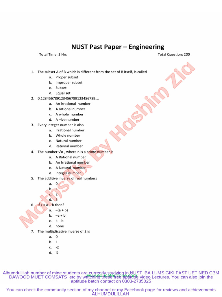 Nust Past Papers Set 2 | PDF | Social Media | Popular Culture & Media ...