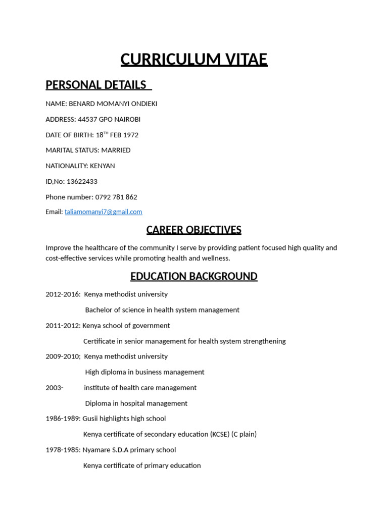Curriculum Vitae 001 | PDF