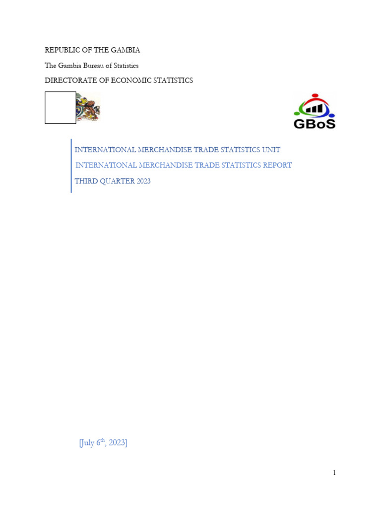 International Merchandise Trade Statistics - 2023 Quarter 3 | PDF