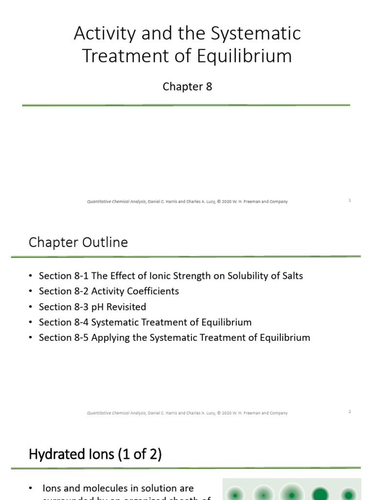 Chapter 8 (1) | PDF | Chemical Equilibrium | Salt (Chemistry)