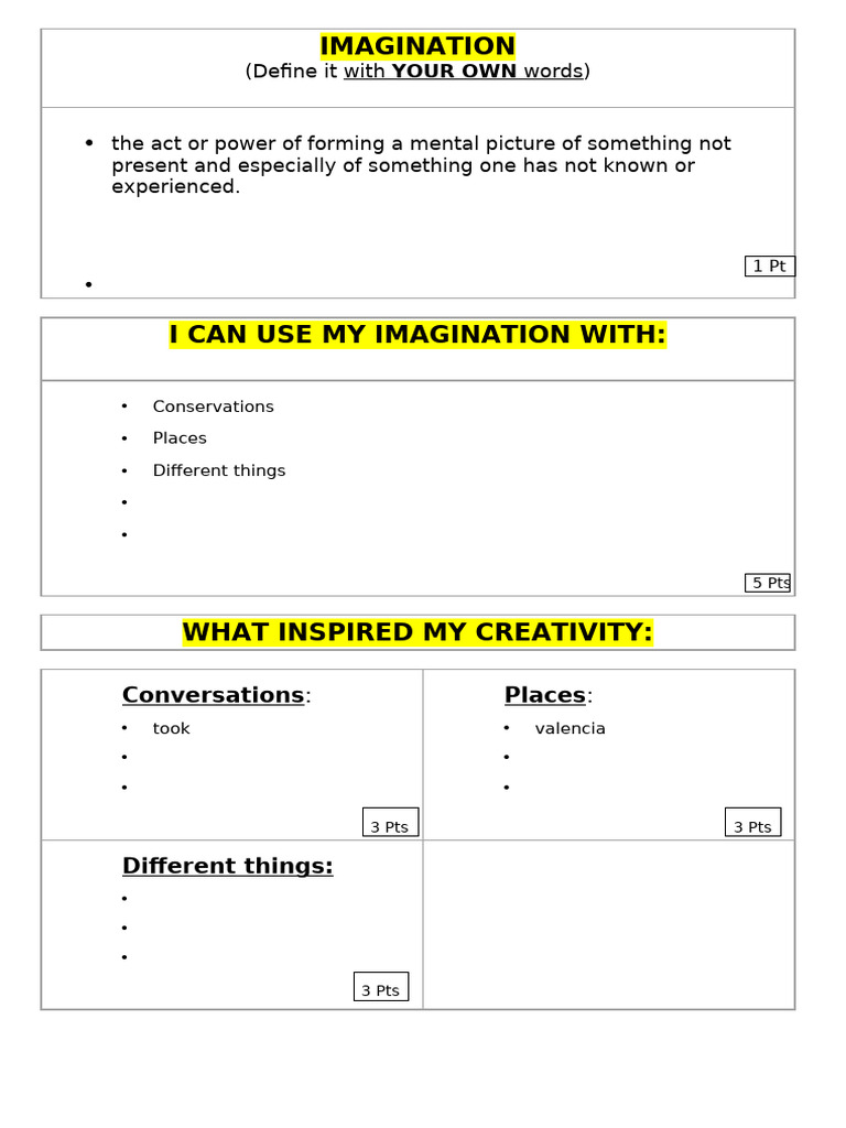 Imagination | PDF