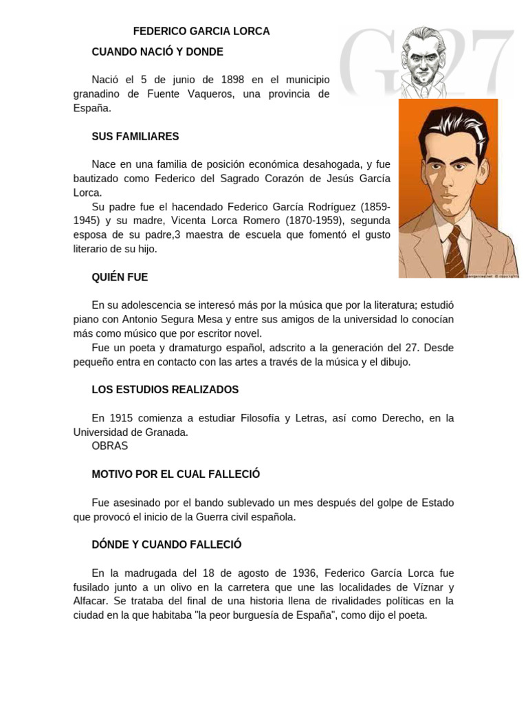 Federico Garcia Lorca | PDF
