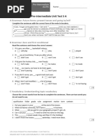 Life Vision Pre-Intermediate Unit Test 2 B | PDF